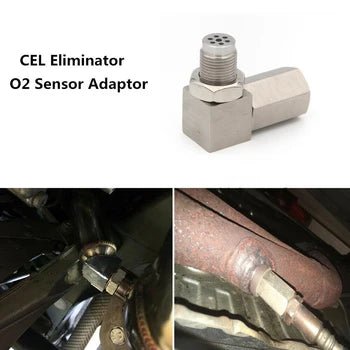 Mini Catalizador 90-Degree Exhaust Oxygen Sensor Spacer Adapter Introd ...
